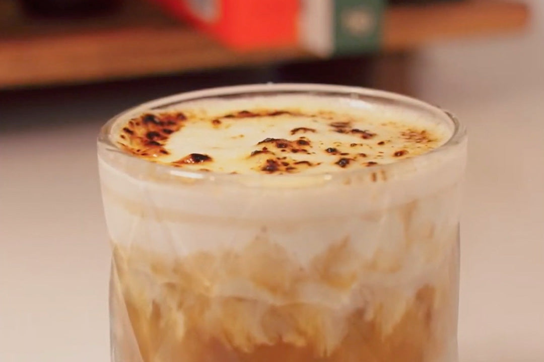 Iced Crème Brûlée Latte – Crema Coffee Products